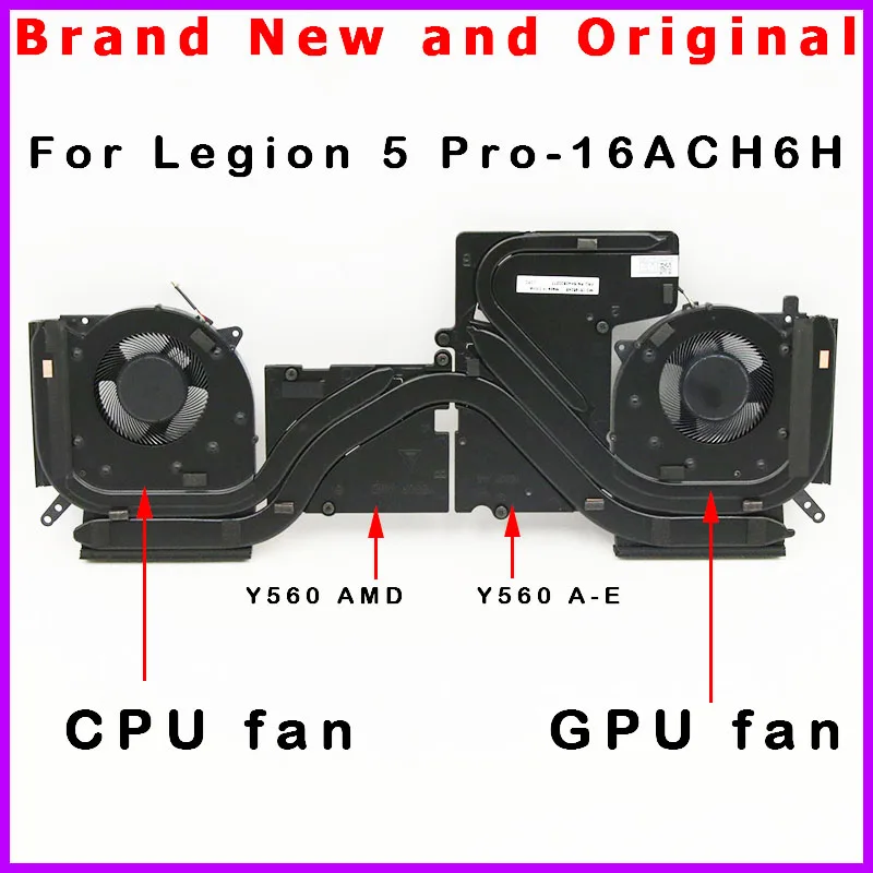 New Laptop CPU GPU Cooling Heatsink Fan Cooler Radiator fo Lenovo ...