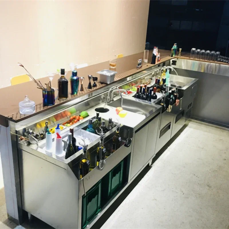 Bubble-tea-Stainless-Steel-work-station-cocktail-120cm-portable ...