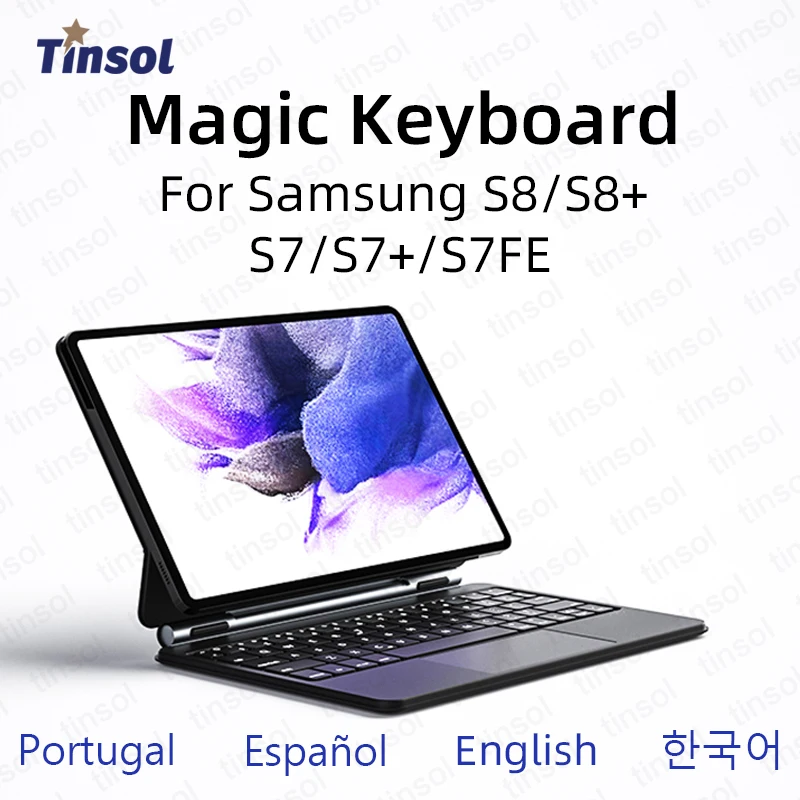 Backlight-Magic-Keyboard-for-Samsung-Galaxy-Tab-S7-Plus-S8-S7-S9-FE-12 ...