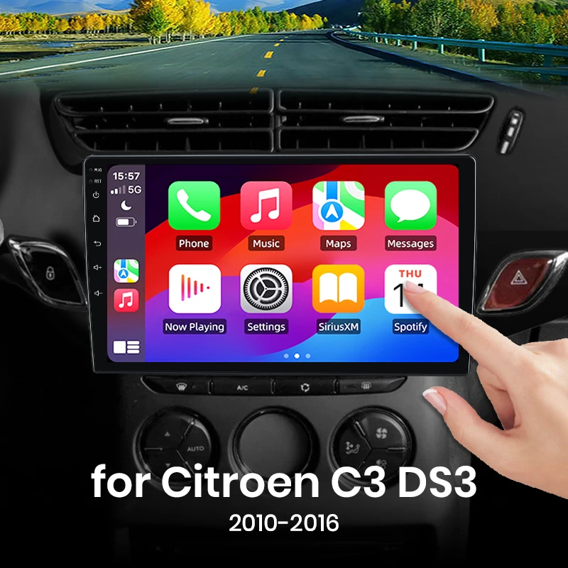 Pour citroën C3 DS3 2010-2016 CarPlay sans fil pour Apple Android Auto ...