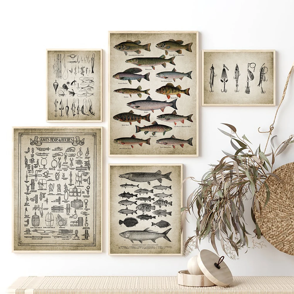 Vintage-Breeds-Of-Fish-Print-Fishing-Angling-Freshwater-Fish-Poster ...