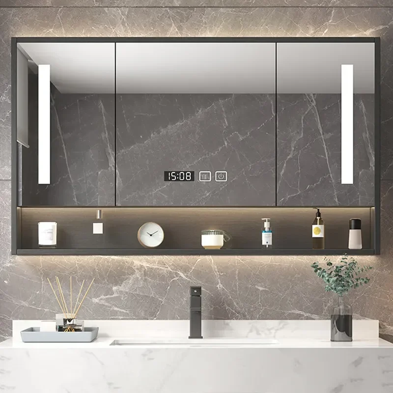 Modern-Mirror-Cabinets-Organizer-Infinity-Bathroom-Storage-Lights ...