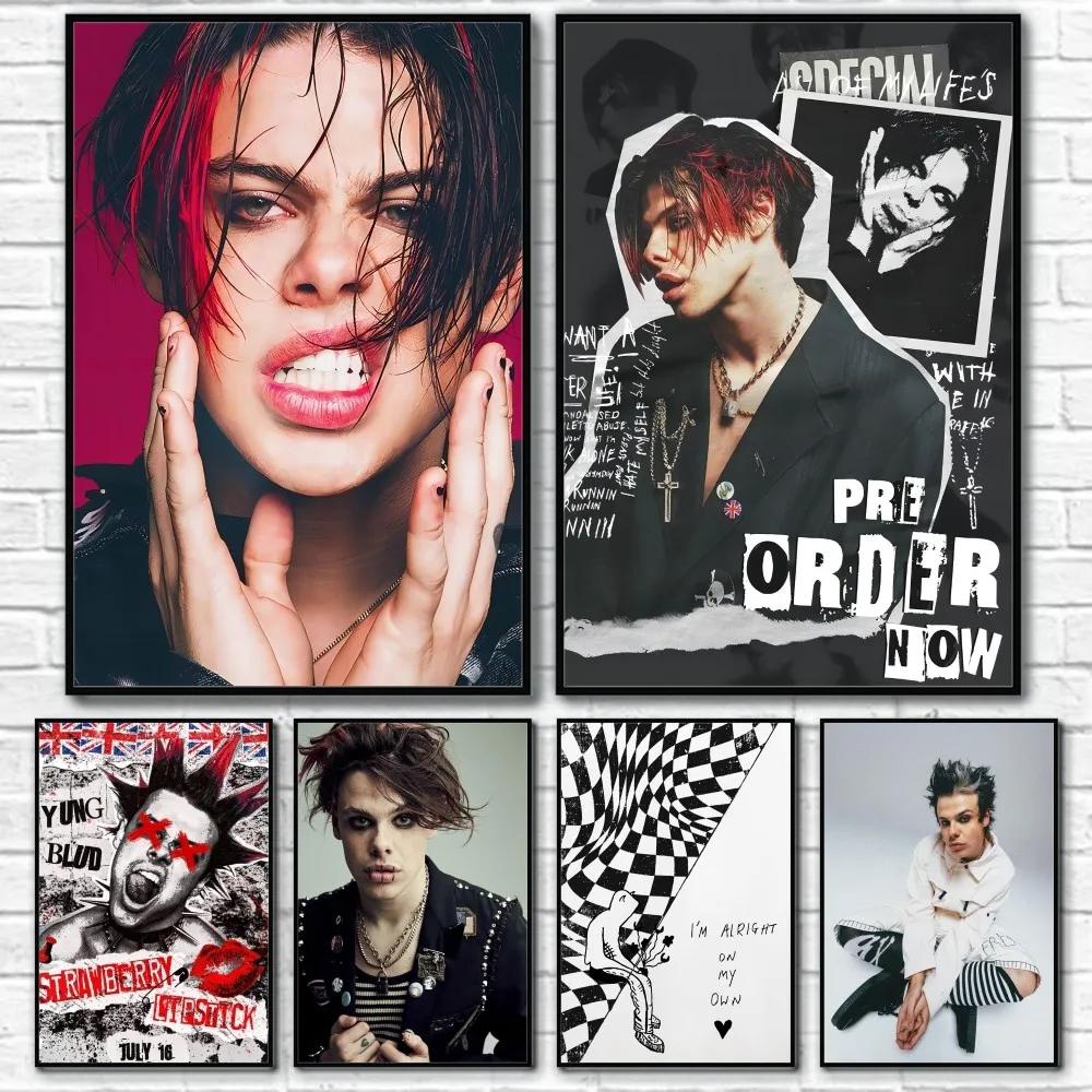 Yungblud Music Portrait Singer custom Rap Poster Sticky Wall Art ...