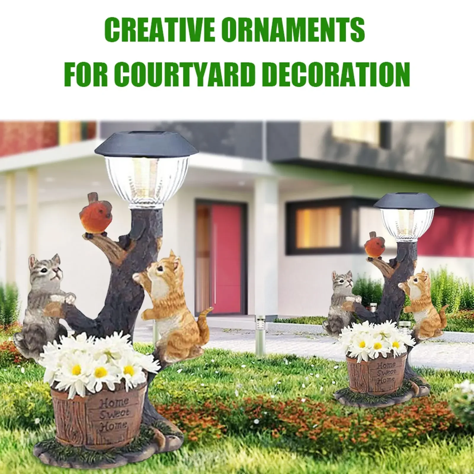 Outdoor-Garden-Dwarf-Statue-resin-Statue-Lighting-Rabbit-Squirrel-Solar ...