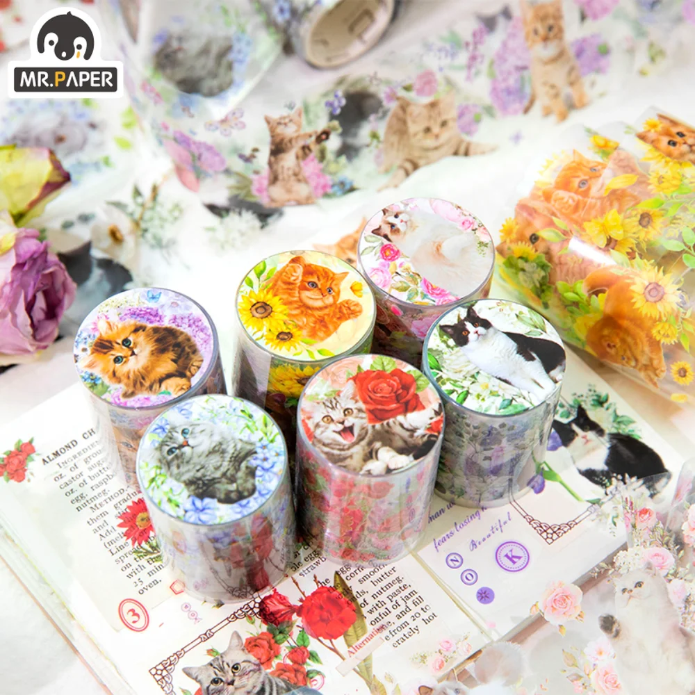 Mr-Paper-Cinta-de-animales-Kawaii-para-mascotas-pegatinas-de-decoraci-n ...