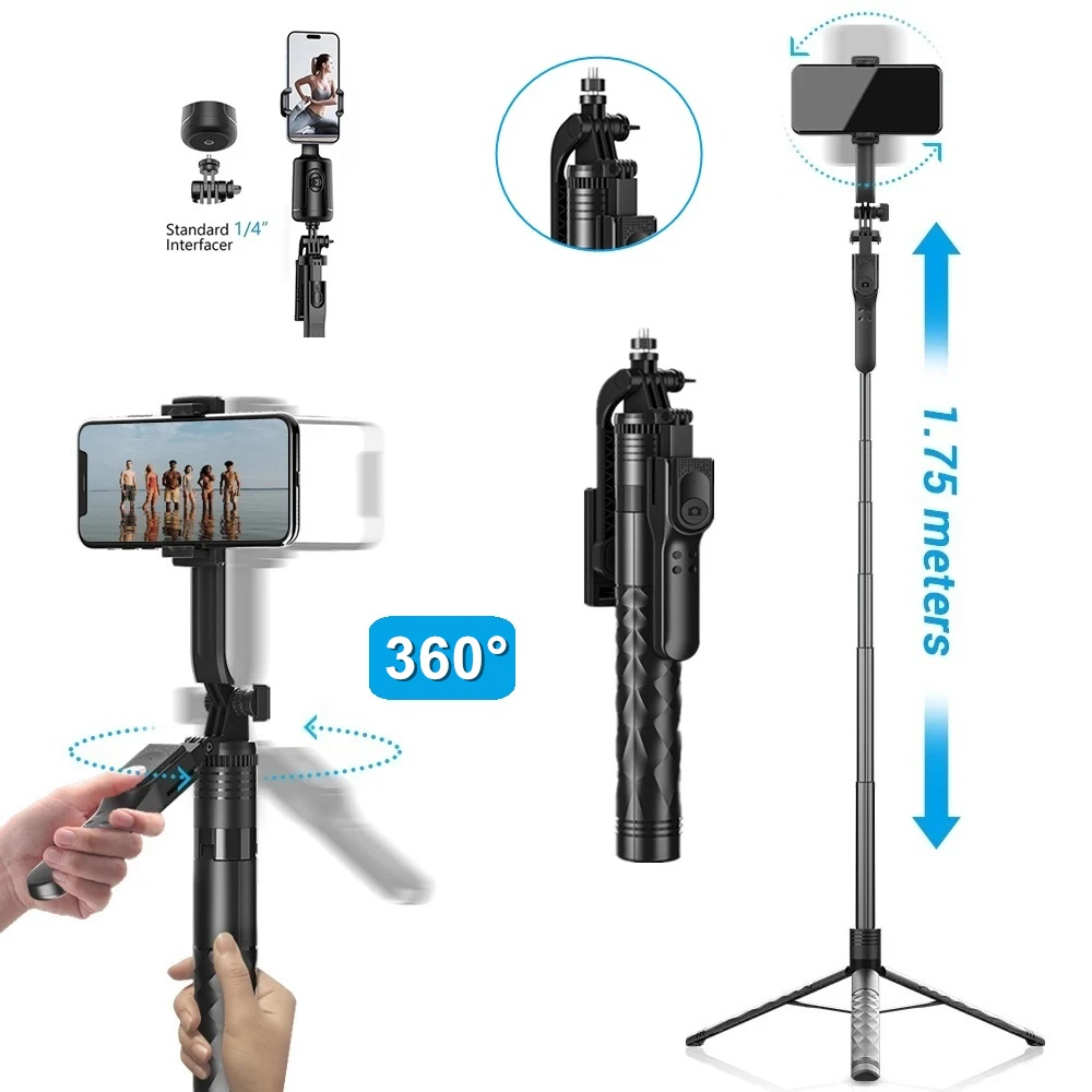 68-9-175cm-Tall-360-Rotation-Panorama-Selfie-Stick-Tripod-with-1-4 ...