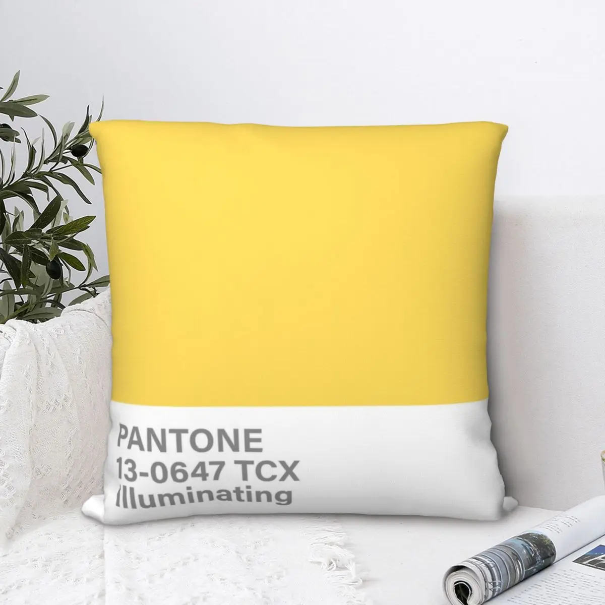 Pantone-13-0647-TCX-Illuminating-Square-Pillowcase-Polyester-Pillow ...