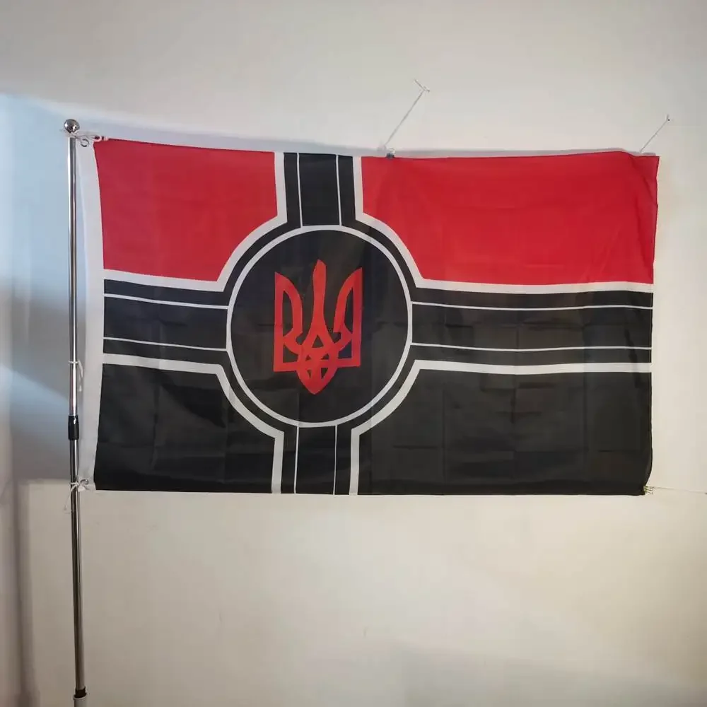 Ukrainian-Flag-Red-Black-Ukrainian-Cross-Flag-Banner-Hanging-Home ...