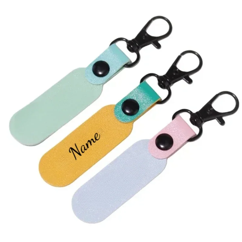 Custom-LOGO-PU-Leather-Keychain-for-Men-and-Women-Laser-Engrave-Name ...