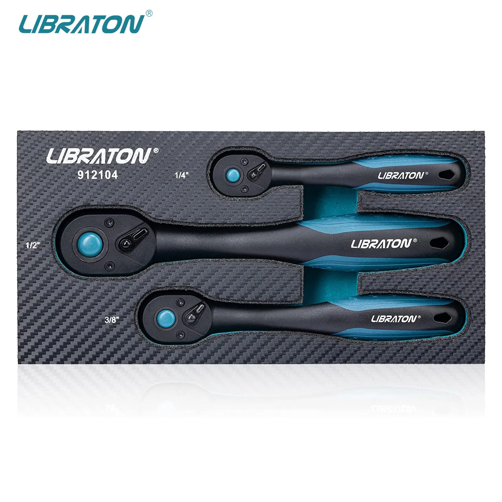 Libraton-Ratchet-Set-3Pcs-1-4-3-8-1-2-Ratchet-Handle-with-Teardrop-Head ...