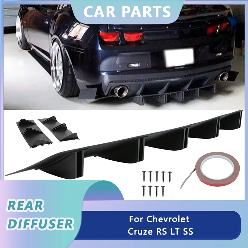 1Pcs-Rear-Bumper-Lip-Diffuser-Spoiler-Splitter-Shark-5-Fins-For ...