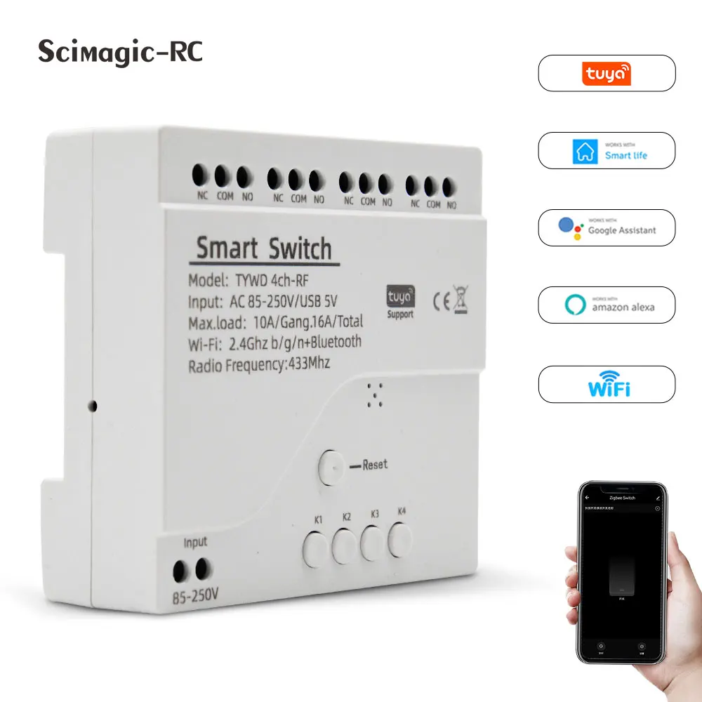 New-Wifi-Mini-Smart-Switch-10-16A-DIY-Light-Switches-1-4-Way-Wireless ...