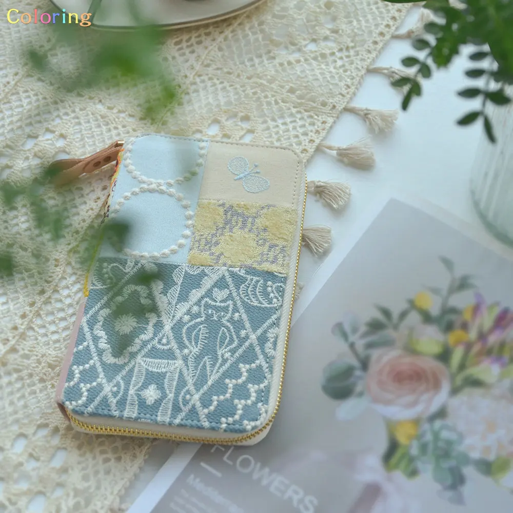 Munimhoe Japanese Handmade Patchwork Weeks Notebook Zipper Bag ,Book ...