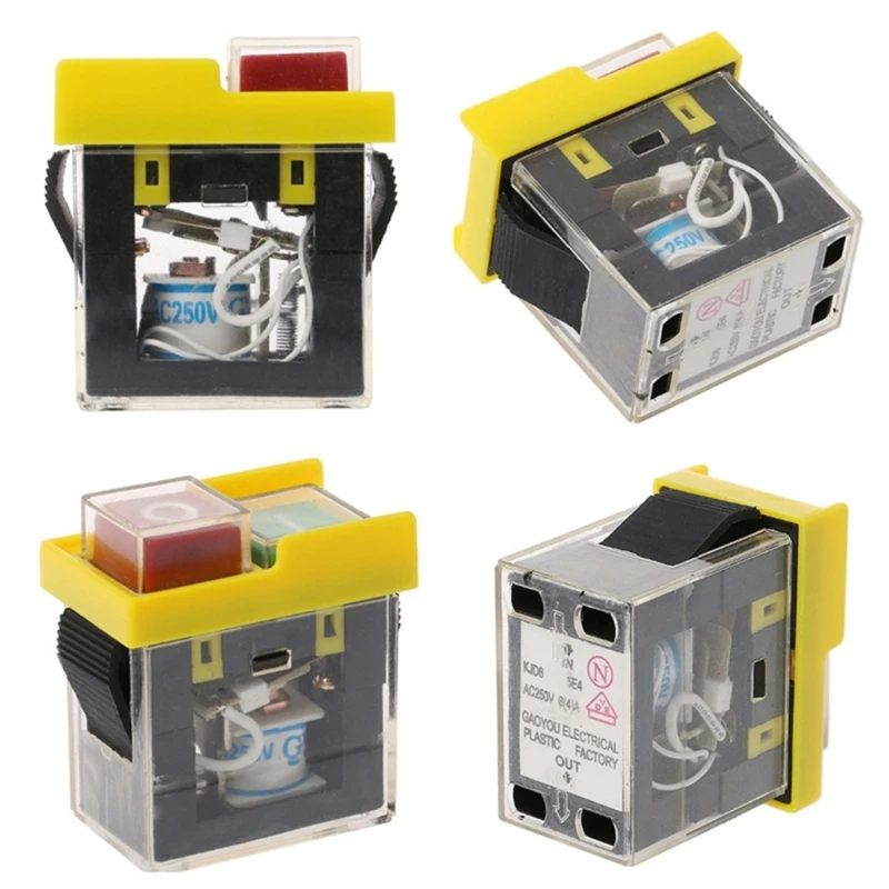 250V-2-Button-Waterproof-Dustproof-Switches-Momentary-Electromagnetic ...