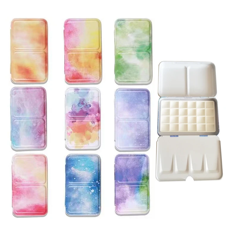 24-Grids-Portable-Metal-Foldable-Box-Multi-Color-Case-For-Watercolor ...