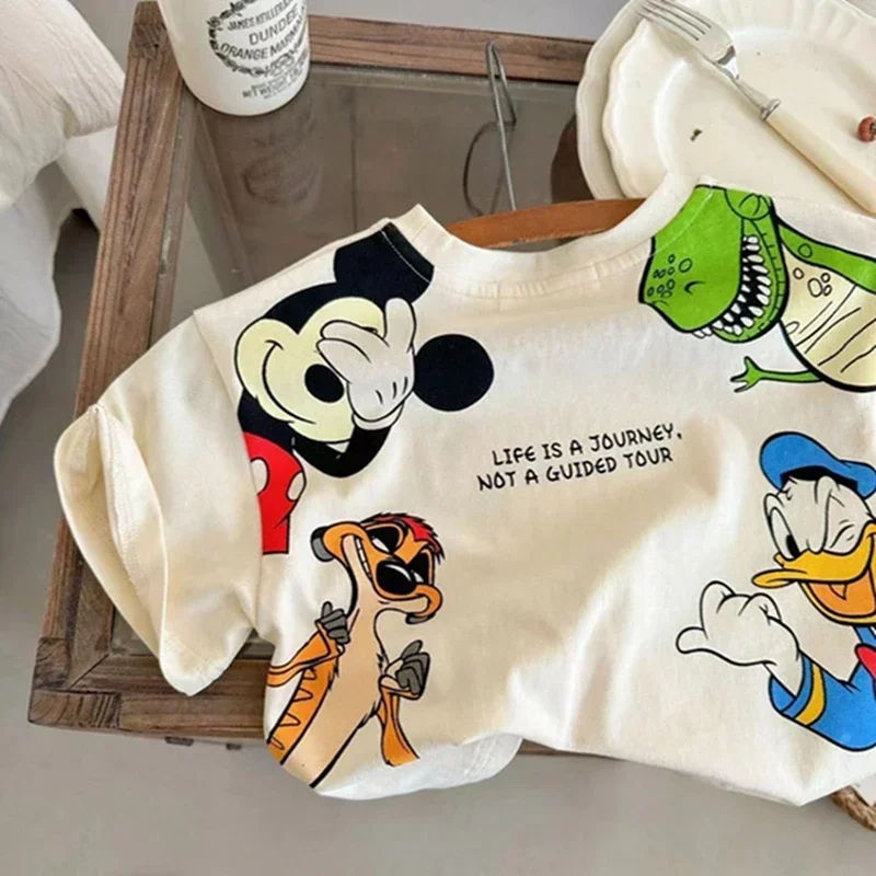 Camisetas-de-dibujos-animados-de-Disney-para-ni-as-ropa-de-algod-n-para ...