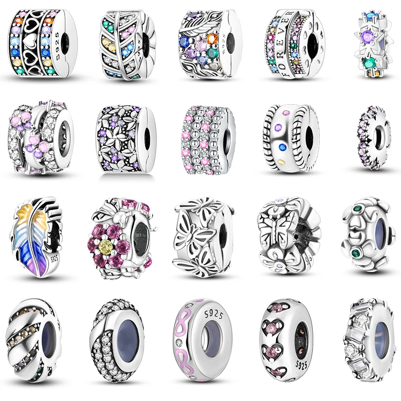 925-Sterling-Silver-Silicone-spacer-bead-positioning-buckle-colored ...