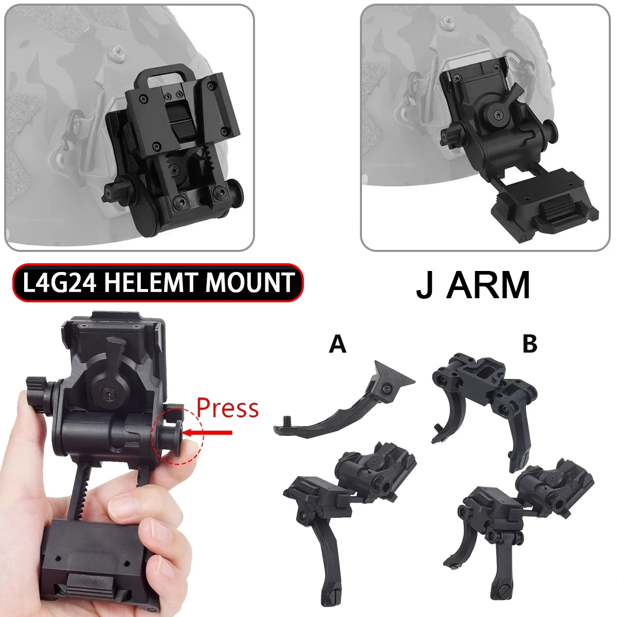 Wilcox-Helmet-Adapter-L4-G24-L4G24-NVG-Helmet-Mount-For-PVS15-PVS18 ...