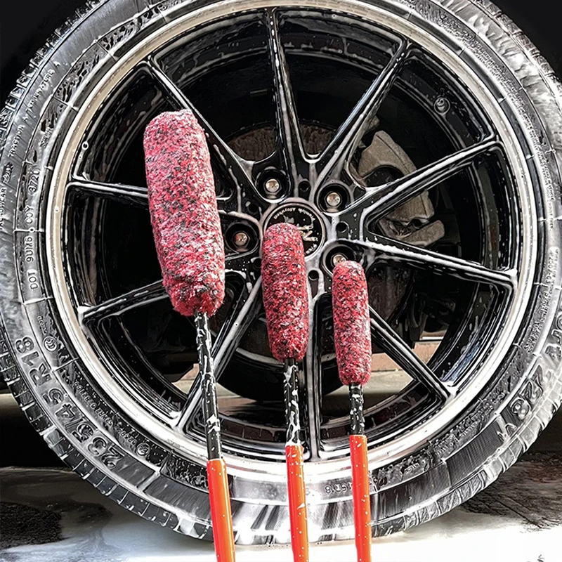 Auto Wheel Detailing Brush Bendable Wheel Woolies for Car Rim Tire ...