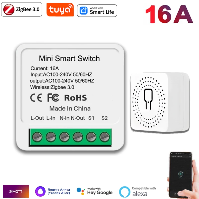 16a-Tuya-Zigbee-3-0-Mini-Smart-Diy-Switch-1-Way-Control-Smart-Home-Relay ...