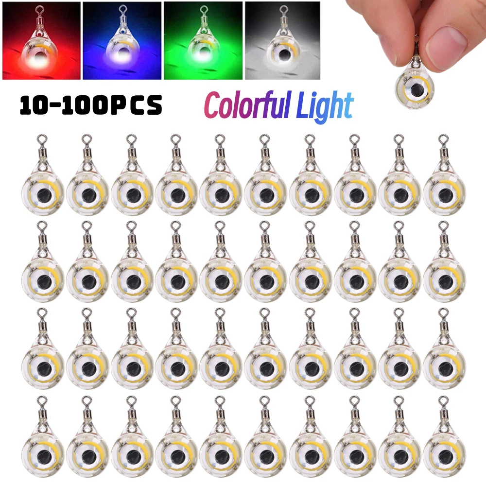 10-100Pcs-Fishing-Lure-Light-Mini-Eye-Shape-Underwater-Night-Light-Lure ...