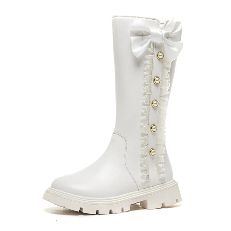 Girls' Long Boots 2024 New Autumn/Winter Children's Knee-high Boots ...