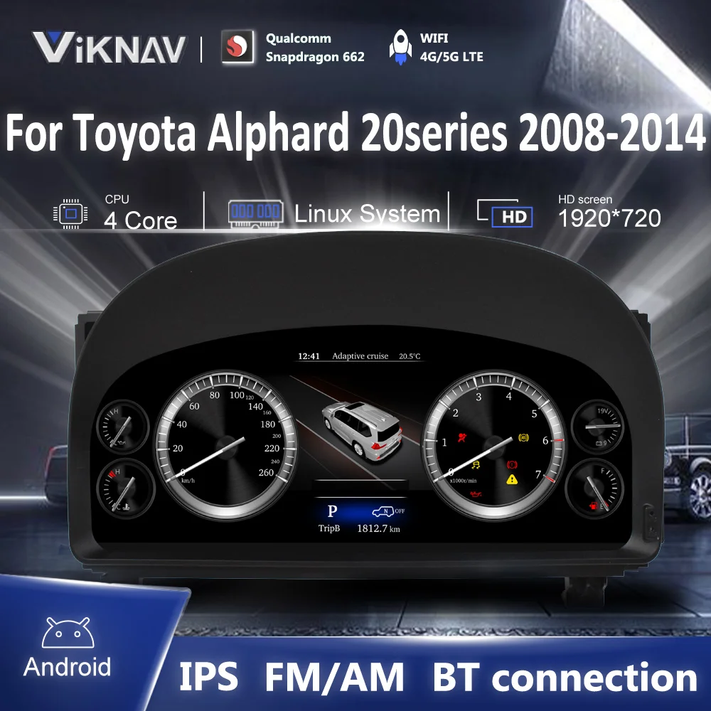ViKNAV-instrument-cluster-replacement-For-Toyota-Alphard-20series-2008 ...