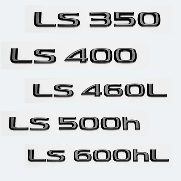 Glossy-Black-ABS-Letters-LS350-LS400-LS460-LS460L-LS500-LS500h-LS600hL ...