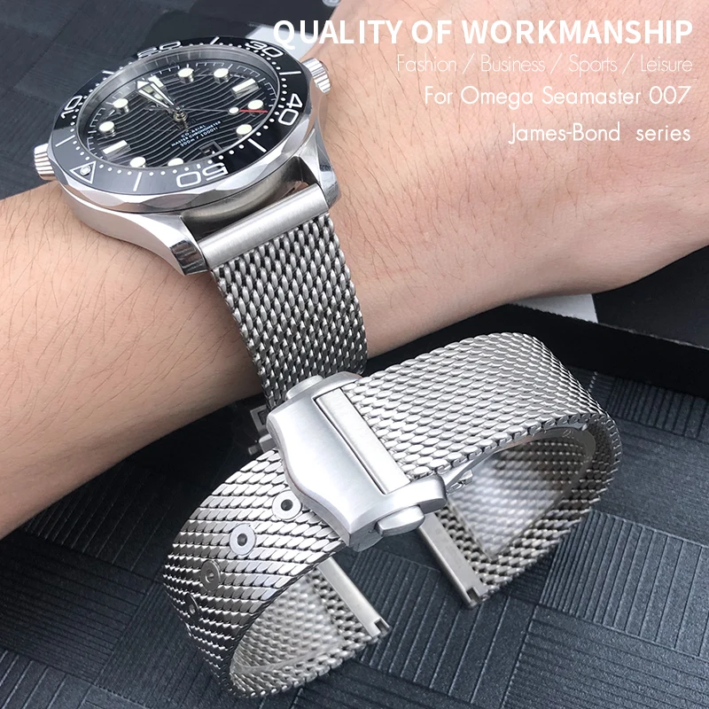 Solid-Titanium-Alloy-High-Quality-19mm-20mm-Watchband-for-Omega-007 ...