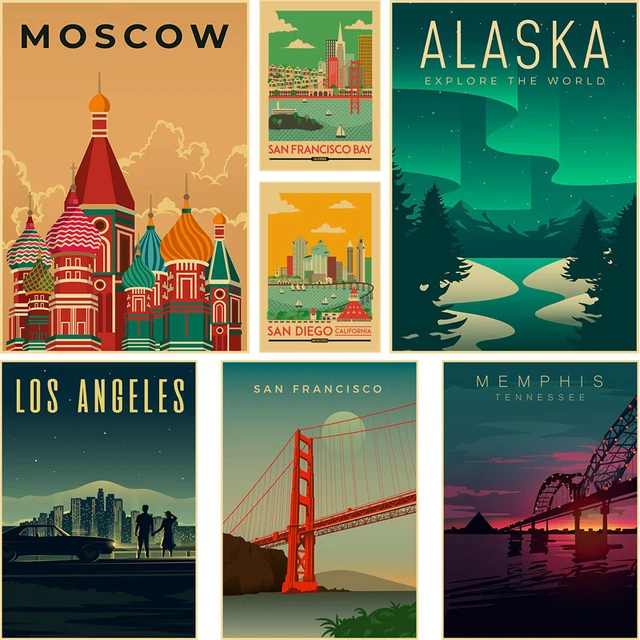 Vintage Travel Poster Wallpaper