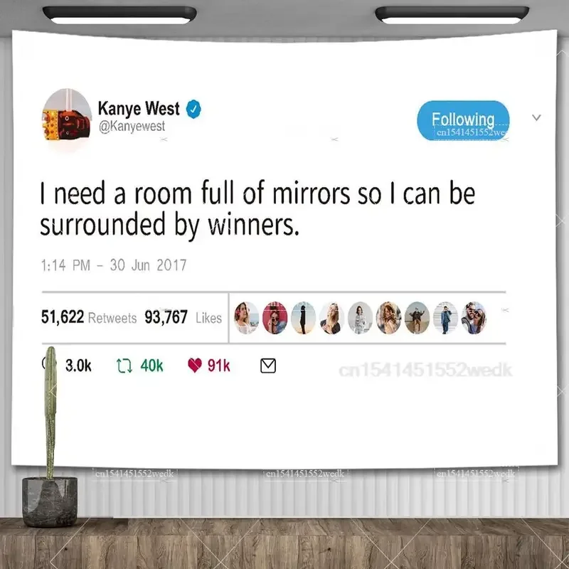 I-m-The-Reason-I-Smile-Everyday-tapiz-Kanye-West-tuit-Quote-decoraci-n ...