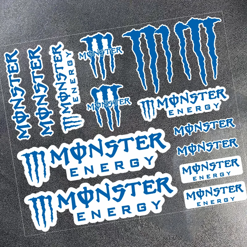 Blue Monster Energy Logo Decal