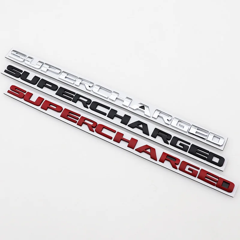 1pcs 3d Supercharged Metal Car Rear Logo Sticker Emblem Fender Side ...
