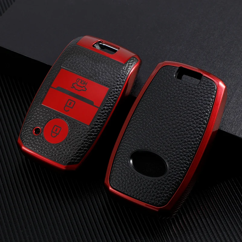 TPU-Leather-Car-Key-Case-Cover-for-Kia-Picanto-Sportage-2017-2020-RIO-3 ...
