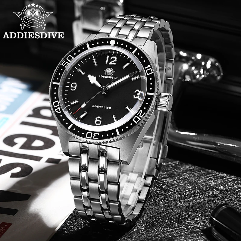 ADDIESDIVE-New-Diver-Watch-Men-Quartz-Wristwatch-Sapphire-BGW9-Luminous ...