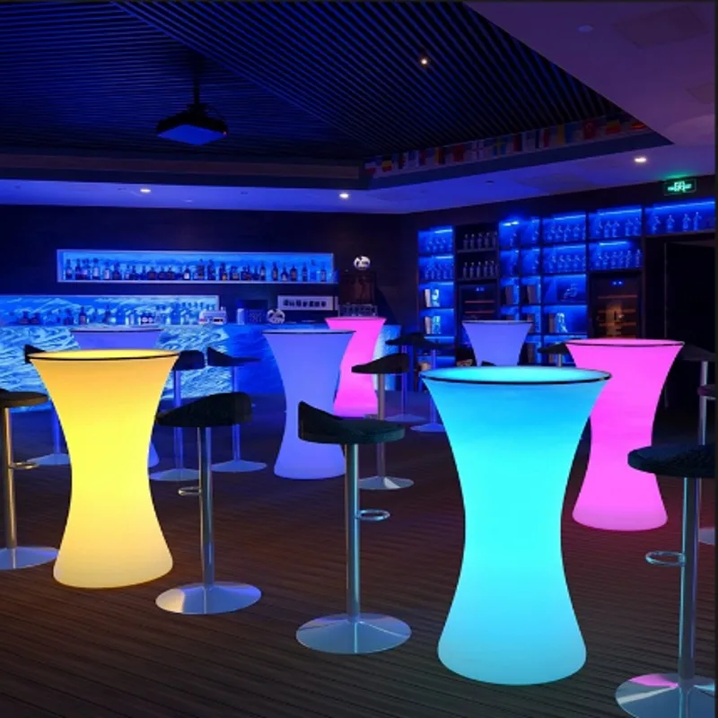 110CM-LED-Illuminated-Round-Cocktail-Table-Waterproof-Bar-Tables ...