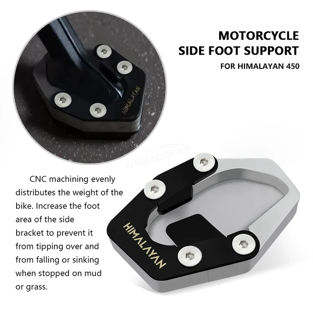 Motorcycle Stand Puck Himalayan 450 Side Stand Base Royal Enfield