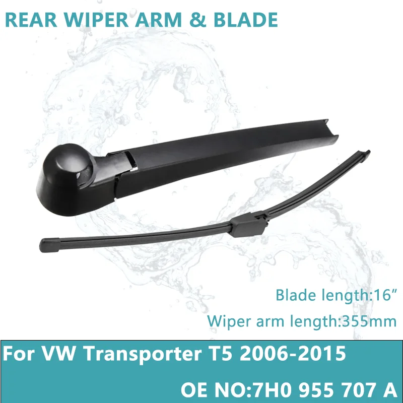 Wiper-16-Rear-Wiper-Blade-Arm-Set-Kit-Fit-For-VW-Transporter-T5-2003 ...