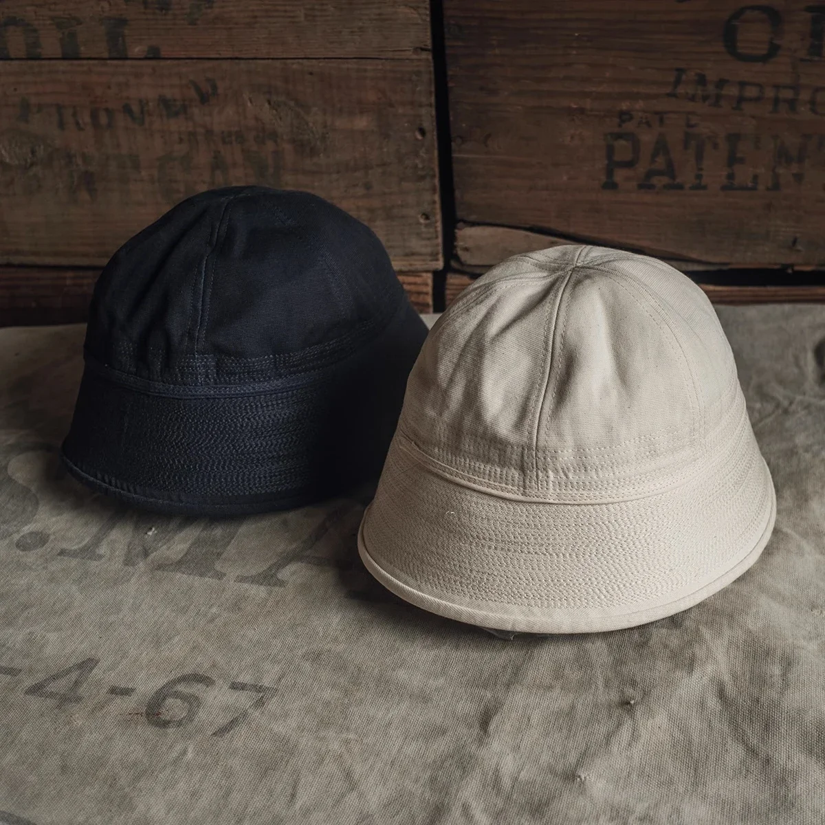 Bronson Navy Dixie Cup Hat Vintage Style Sailor's Bucket Cap For Party ...