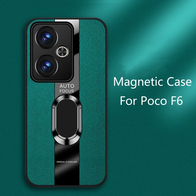 For-Poco-F6-Case-Magnetic-Ring-Back-Cover-For-Xiaomi-Poco-F6-5G-Redmi ...