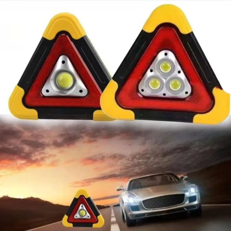 Solar-LED-Car-Triangle-Emergency-Light-Traffic-Roadside-Safety-Flashing ...
