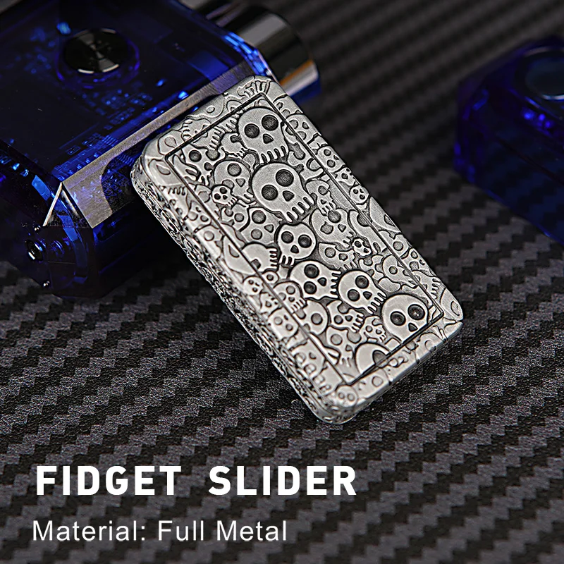 New-Skull-Fidget-Slider-EDC-Adult-Metal-Fidget-Toys-ADHD-Autism-Anti ...