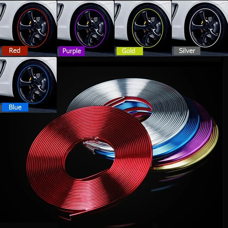 8M Car Stickers Car Vehicle Color Wheel Edge Rims Protectors Decor ...