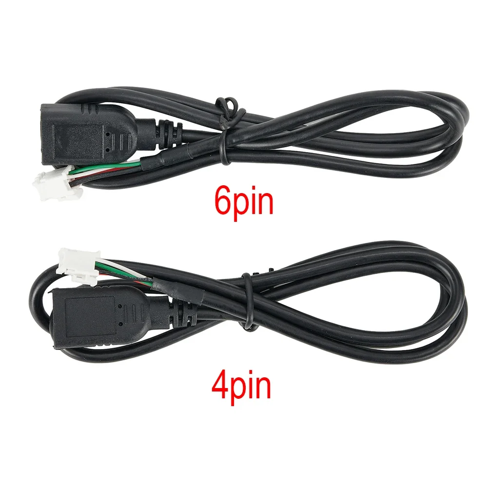 2Pcs 75CM Car USB Cable Adapter 4Pin & 6Pin Connector USB Extension ...