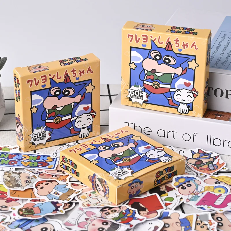 60Pcs-Box-Crayon-Shin-chan-Stickers-Anime-Non-repeating-Crayon-Shin ...