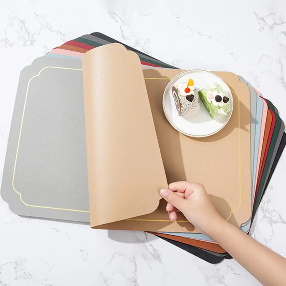 Dining-Table-Placemat-Heat-resistant-Placemat-Modern-Waterproof-Faux ...