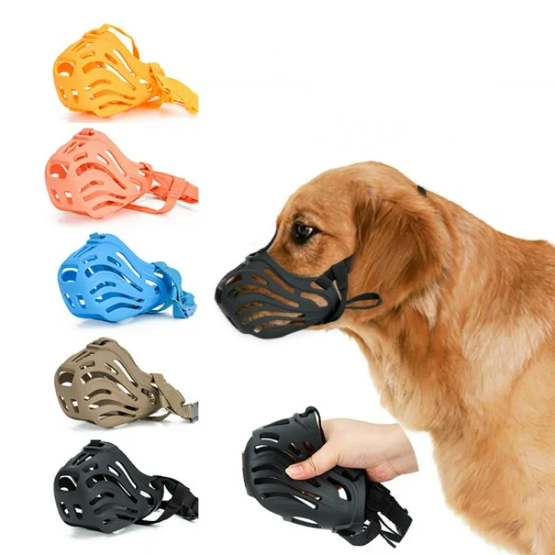 Adjustable-Dog-Muzzle-Silicone-Anti-Bite-Stop-Barking-Safety-Breathable ...