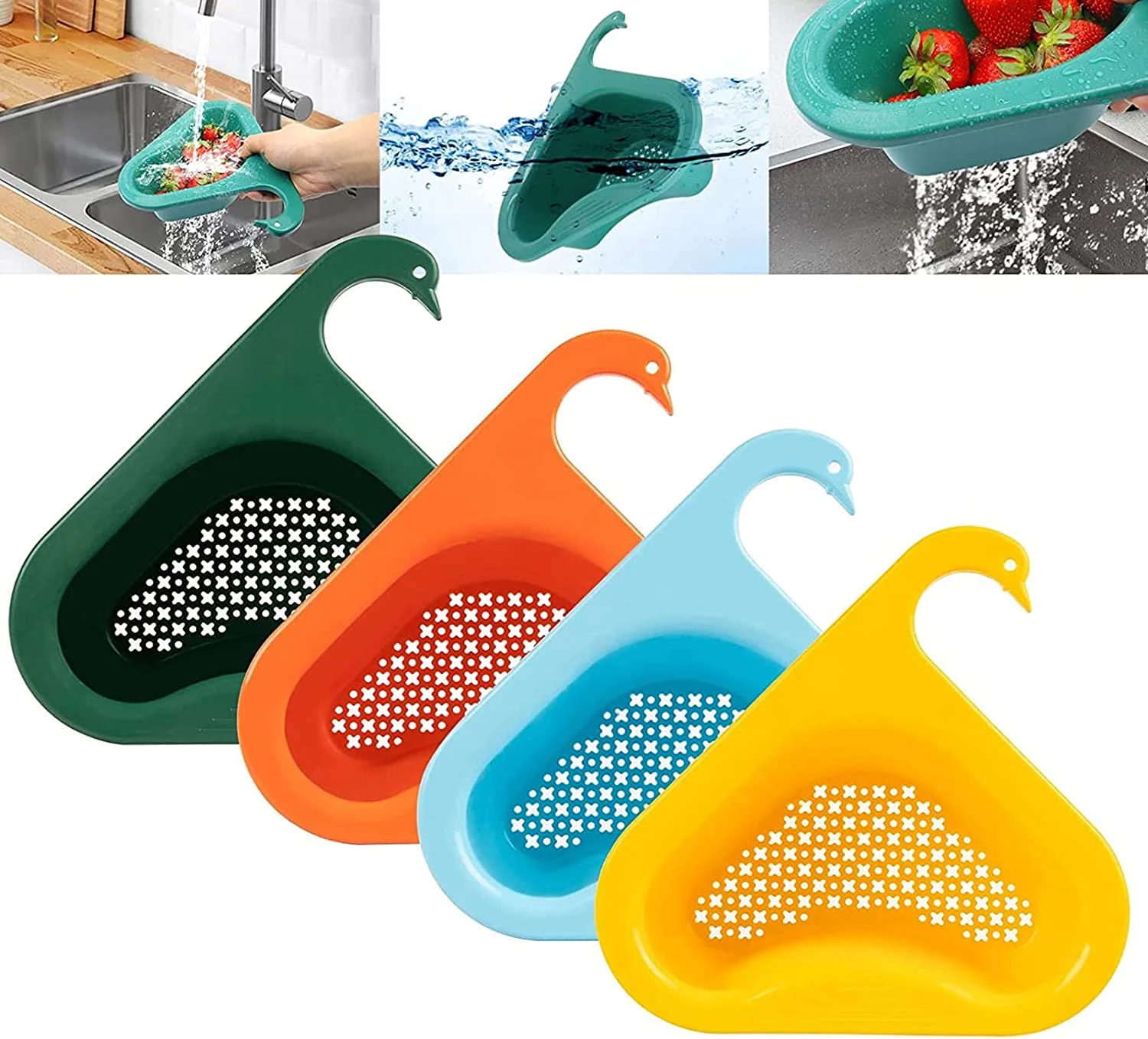 Kitchen Leftover Sink Strainer Swan Drain Basket Multifunctional ...