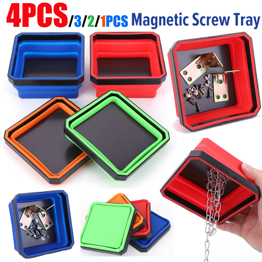 Magnetic-Screw-Tray-Box-Silicone-Screw-Bowl-Ferramentas-Parts-Storage ...