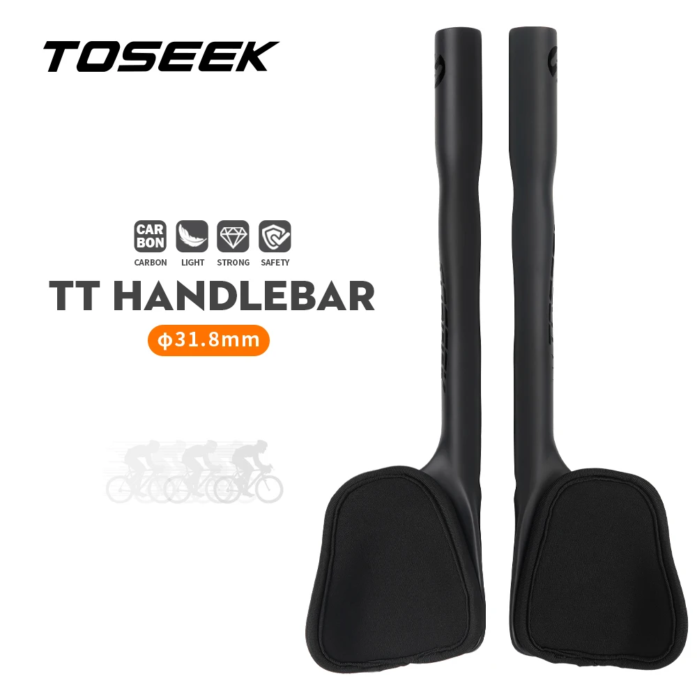 TOSEEK TTF12 Carbon Fiber Road Bike Rest Relax TT Handlebar MTB Road ...